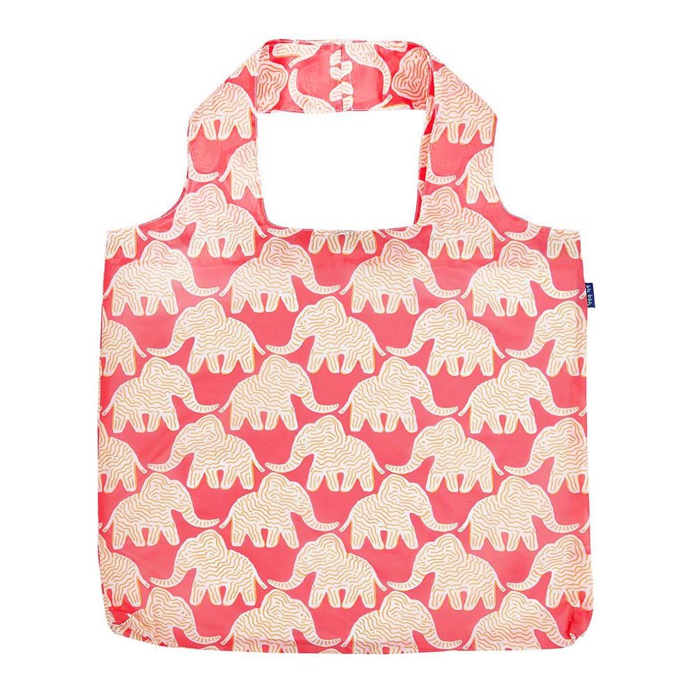 ELEPHANTS blu Bag Reusable Shopper Tote — rockflowerpaper-wholesale